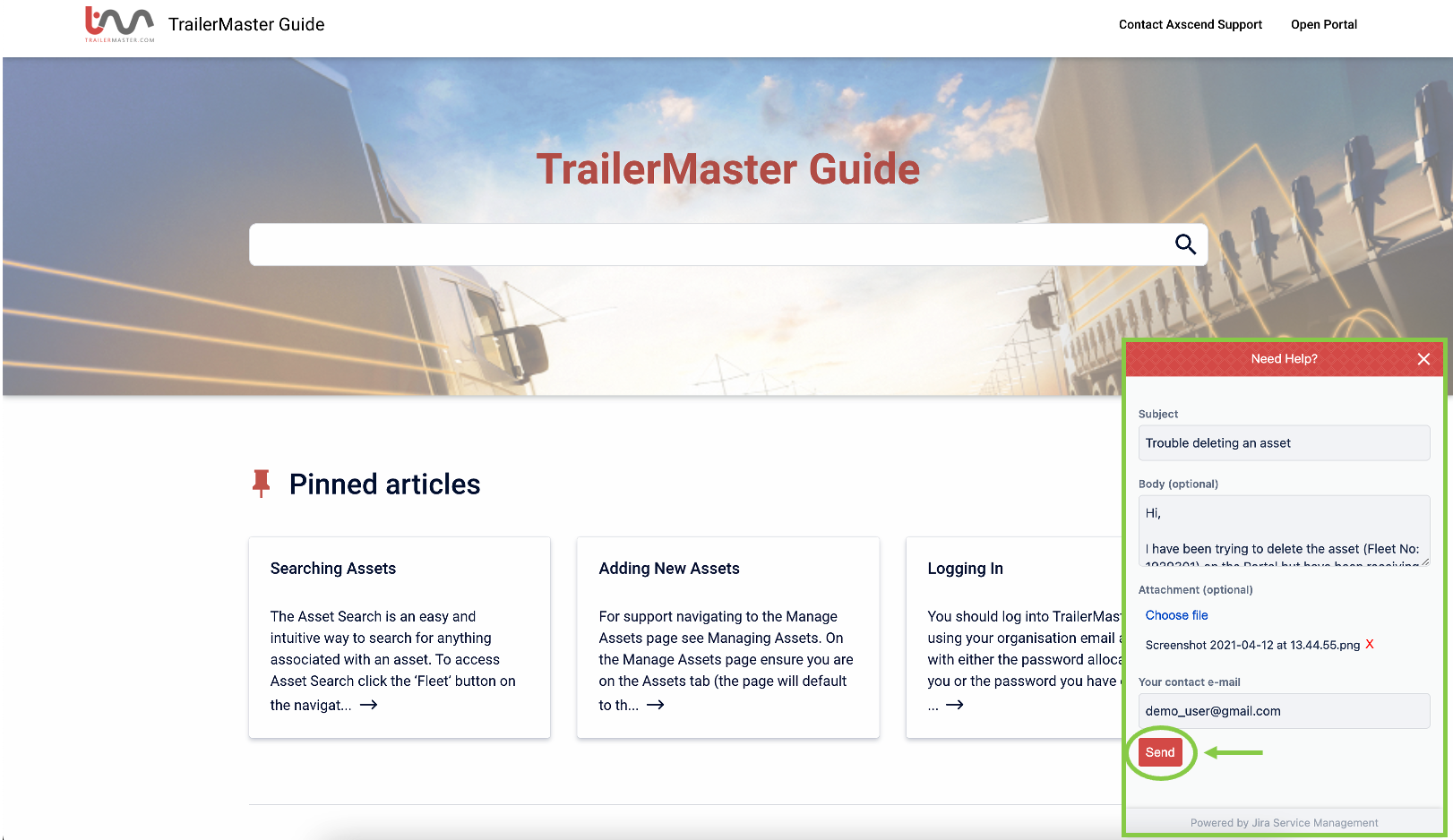 Contact Axscend Support